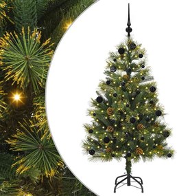 Umělý sklopný vánoční stromeček s kužely Zelená 150 cm 3395081