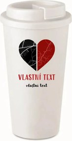 Personalizovaný cestovní termohrnek - Dvě místa, jedno srdce