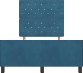 Postel s boxspringem s čelo Tmavě modrá 120 x 200 cm samet 3344865