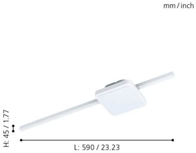 Eglo 99607 - LED Stropní svítidlo SARGINTO 1xLED/6,3W/230V + 1xLED/5,4W