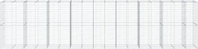 Gabionový koš s víkem 850 x 100 x 200 cm pozinkované železo 3295240