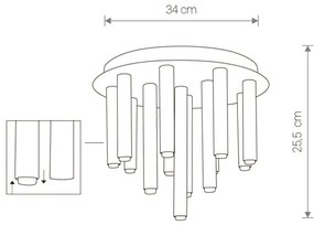 Svítidlo Nowodvorski STALACTITE BRASS XIII 9054