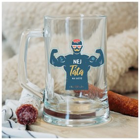 NEJ TÁTA NA SVĚTĚ - pivní sklenička 0,5 l