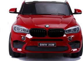 LEAN CARS Elektrické autíčko BMW X6M pro děti červené lakované LED MP3