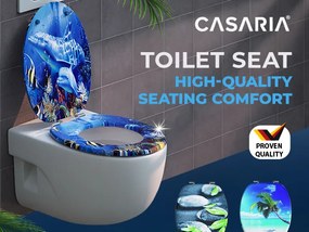 Casaria WC sedátko Sealife – soft-close, MDF, modré