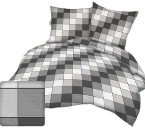 KARO Povlak na polštář Bark 50x60 cube geometric grey graphite 3D-1112A