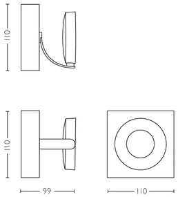 Philips 53170/31/P0 - Stmívatelné bodové svítidlo MYLIVING CLOCKWORK 1xLED/4,5W