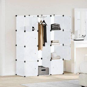 Modulární skříň s 9 přihrádkami 109x36,5x143 cm bílá 240498