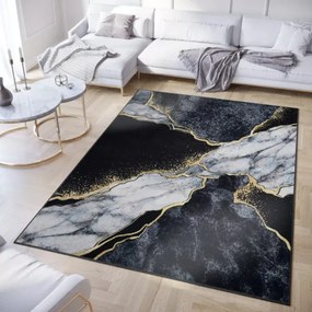 Koberec CRYSTAL PRINT CR-7 šedý / zlatý