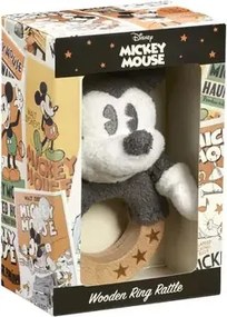 Rainbow Dřevěné/plyšové chrastítko Mickey Mouse / 0+