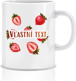 Personalizovaný klasický bílý keramický hrníček 300 ml s letním ovocem