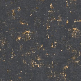 Vliesové tapety na zeď Trendwall 2307-82, rozměr 10,05 m x 0,53 m, omítkovina zlato-černá, A.S. CRÉATION