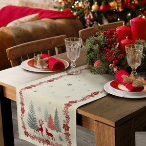 VÁNOČNÍ UBRUS NOEL 45X140 CM VZOROVANÝ