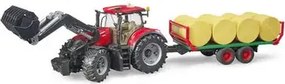 Bruder 3198 Traktor Case IH Optum 300 CVX s čelním nakladačem a přepra