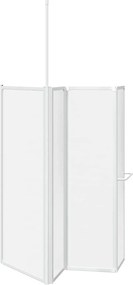 Sprchová a vanová zástěna tvar L 70x120x137cm 4 panely skládací 140787