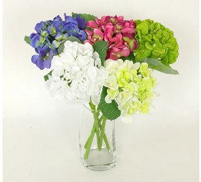 Autronic Hortenzie, mix barev bílá, krémová, zelená,růžová, modrá. Květina umělá. NL0056