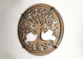 Li-Go "Strom života" Dřevěný obraz s hloubkou 4 cm Provedení rámu, povrchu: dub světlý, rozměr obrazu: 32 cm