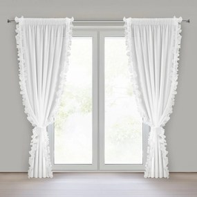 ZÁCLONA NA PÁSCE GABRIELA 140X270 CM BÍLÁ