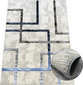 BE Koberec Esprit 3609 NAVY - tmavě modrý obdélníkový Rozměr: 60x100 cm