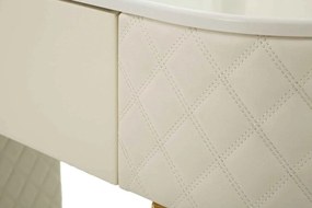Designový toaletní stolek s taburetkou Pembroke krémový