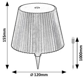 Rabalux 77142 - LED Stmívatelné stínidlo na láhev BURDUR LED/2W/5V IP44