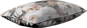 Gabi - potah na polštář šňůrka po obvodu obdélníkový barva šedá látka vzorované