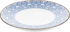 Bílý/modrý porcelánový talíř ø 27 cm Azul – BonBistro