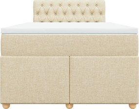 Box spring postel s matrací krémová 120x200 cm textil 3288959