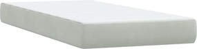 Box Spring Postel s matrací Světle šedá 90x220 cm Samet 3316239