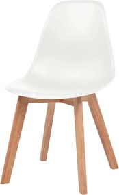 Jídelní židle 4 ks bílé plast 244772