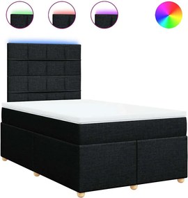 Box spring postel s matrací černá 120x200 cm textil 3293549