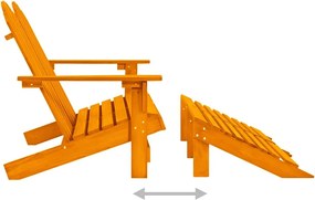 2místná zahradní židle Adirondack s podnožkou jedle oranžová 315918