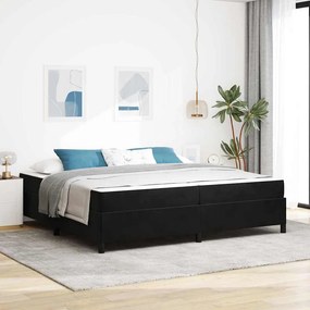 Rám postele Černá 200 x 200 cm textil 3399086