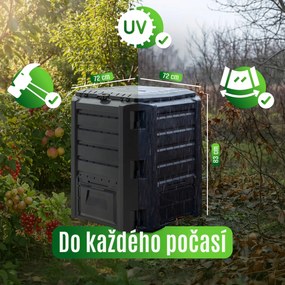 Zahradní kompostér Grace 1200 L černý