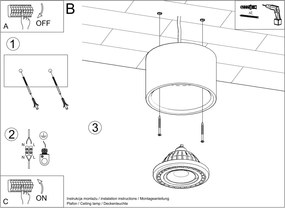 Sollux Lighting Plafond BASIC 1 přírodní dřevo