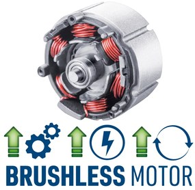 Aku vrtací šroubovák, BRUSHLESS, 12V Li-ion s nářadím, sada 46ks