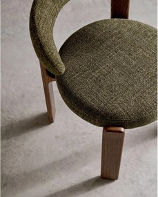 Khaki/hnědá jídelní židle z jasanového dřeva Granite – Kave Home