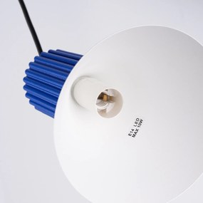 Sollux Lighting Závěsná lampa ESTRIA 1 bílá/ultramarínová