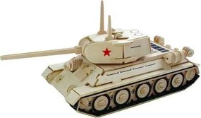 Dřevěné 3D puzzle Tank T-34 P