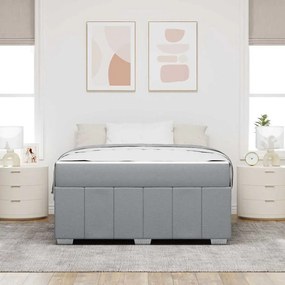 Rám postele s matrací Světle šedá 160 x 200 cm textil 3398293