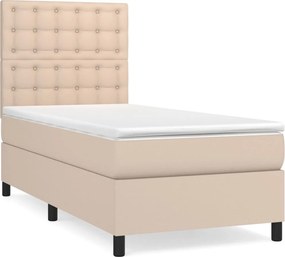 Box spring postel s matrací cappuccino 80 x 200 cm umělá kůže 3142814