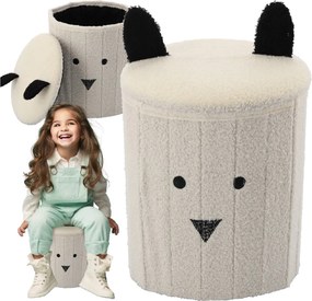 CH Taburetka s úložným prostorem Teddy - bílá