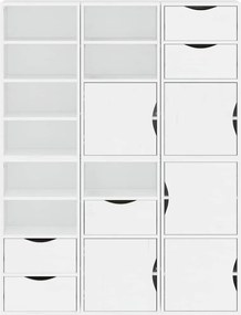 Boční skříňky 6 ks "ODDA" Bílá 40x24x79 cm Borovicový masiv 3365355
