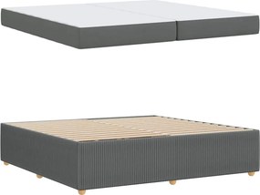 Rám postele Tmavě šedá 200 x 200 cm textil 3398432