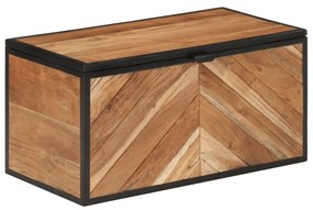 Úložný box 60 x 30 x 30 cm masivní akáciové dřevo a železo - Default Title
