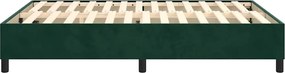 Rám postele s boxspringem tmavě zelená 140 x 190 cm samet 3121117
