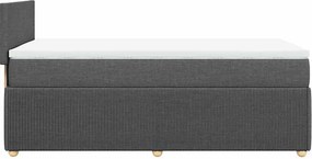Box spring postel s matrací tmavě šedá 90x200 cm textil 3289633