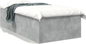 Rám postele betonově šedý 75 x 190 cm kompozitní dřevo 3280982