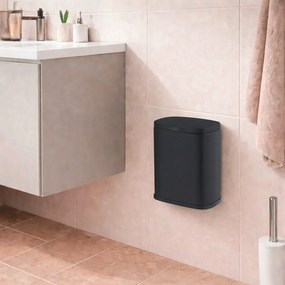 Černý nástěnný ocelový odpadkový koš 3 l Sare – Wenko
