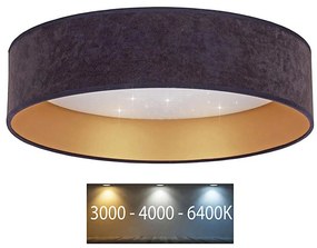 Brilagi - LED Stropní svítidlo VELVET STAR LED/24W/230V pr. 40 cm  šedá/zlatá